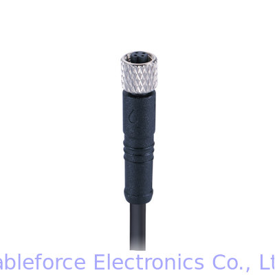A Coding M5 Connector 4 Poles Female Molded with PVC Cable UV Resistant