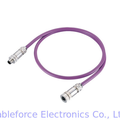 Connettore impermeabile di Pin del connettore codificato B 5 del maschio M12 con il cavo di DP di Profibus