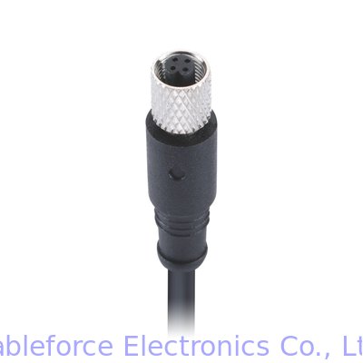 M5 connettore femminile schermato 3 Pali modellati con il giunto circolare impermeabile del cavo del PVC