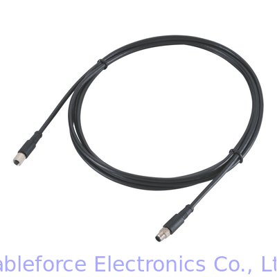 M5 connettore femminile schermato 3 Pali modellati con il giunto circolare impermeabile del cavo del PVC