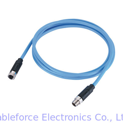 Maschio al Pin femminile del connettore M12 8 di Cordsets Profinet Rj45 con il cavo di colore del blu di 2m