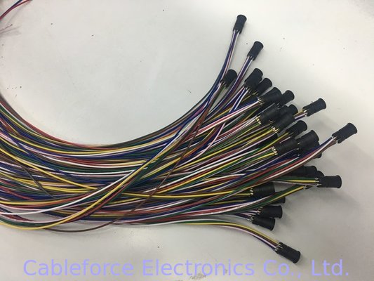 IP67 Female 5pin B-Code M12 Panel Mount Connector Rear Mounting With PVC Wires
