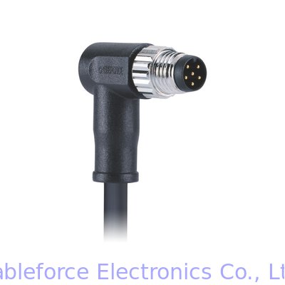 M8 IP67 il maschio ad angolo giusto 6Pin impermeabilizza il connettore del cavo elettrico per Automative