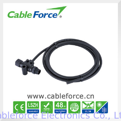 IP67 Electrical Plug M12 NMEA 2000 Connectors Powertap Waterproof Connector Plastic Screws