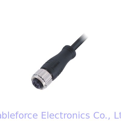 4 Pin 250 4A Shielding Female M12 Plug Connector Power Supply Bulkhead Electrical Connector