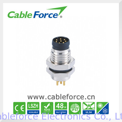 1A 30V A - codificando il supporto del pannello del PWB del connettore circolare M8, ottone con oro placcato