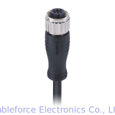 5 Pin Female M12 Plug Connector A-Coding Electrical Terminal Connector