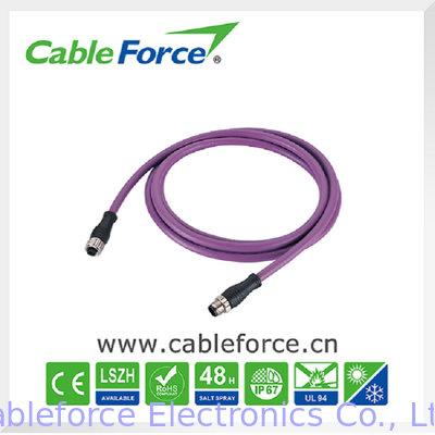 Connettore M12, 5 Pin B - maschio di Profibus del cavo di Profibus di codifica al connettore schermato EMI femminile