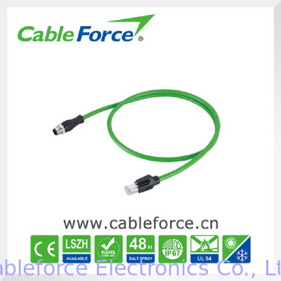 I connettori di cavo industriali di Ethernet M12 D hanno codificato il connettore maschio alla spina maschio RJ45