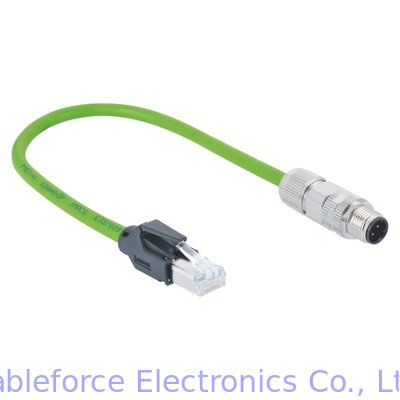 Cable Plugs profinet m12 connector , RJ45 Male Plug Field Installable Connector