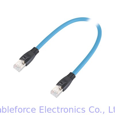 Blue Color Cat5E Cat6A Rj45 Connector , Waterproof RJ45 Ethernet Connector