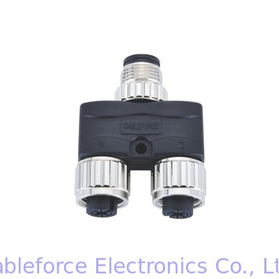 Connettore del separatore di EC610676-2-101 M12 T e di Y, maschio al fermaglio