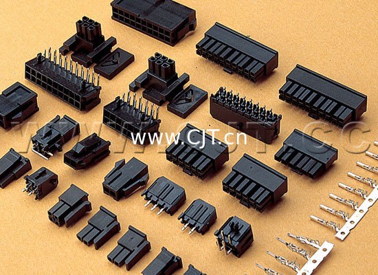 3.0mm Pitch  Appliance Connectors Vertical SMT Wafer Connector Black Color,butting connectors,wire to wire