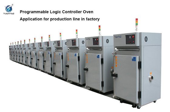 Industrial Hot Air Drying Oven Gray Powder Coating PC Controlled