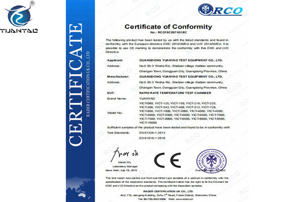 Vertical Climatic Test Chamber , Customized Programmable Linear 20C / Minute Rapid Change Temp Climatic Testing Systems