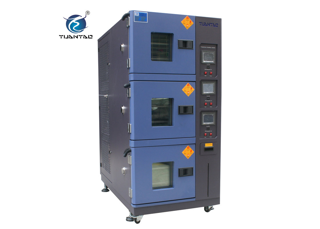 Custom 3 Layer Temperature Humidity Environmental Test Chamber With LCD Touch Screen Controller