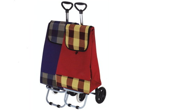 Delicate colorful 600D oxford fabric wheeled shopping bags collapsible