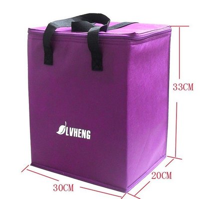 Large purple lunch tote bag for ladies girl 900D / 1680D oxford