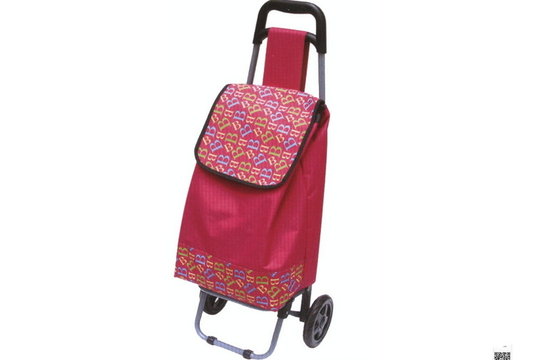 Purple lightweight wheeled shopping bags with baby chair , shopping trolley bag