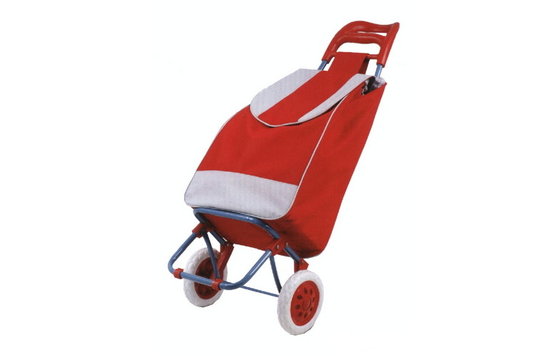 Waterproof orange oxford fabric wheeled shopping tote bags for collecting stuff