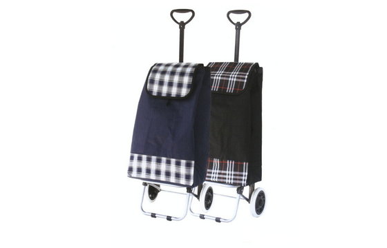 Delicate colorful 600D oxford fabric wheeled shopping bags collapsible