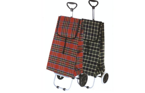 Delicate colorful 600D oxford fabric wheeled shopping bags collapsible