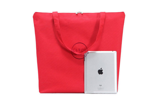 Red Oxford fabric cloth shopping handled bag for gift packing OEM
