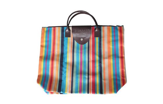Printable large women ' s oxford shopping tote bag with PU leather Handle
