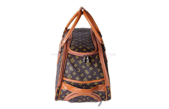 PU Leather roller gear bag travel duffel for businessmen ,  front and back pocket outside