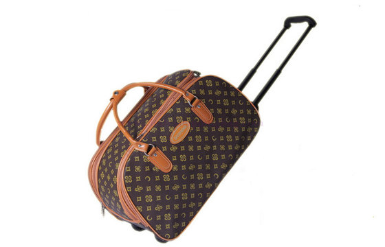 PU Leather roller gear bag travel duffel for businessmen ,  front and back pocket outside
