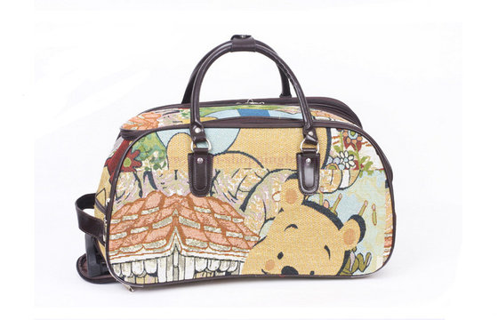 Logo - printing Cute pattern jute roller gear bag travel set for students