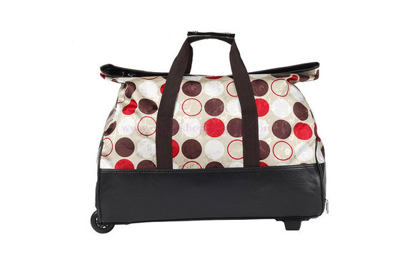 Waterproof PVC 2 big wheeled trolley travel bag with large space
