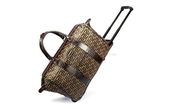 Customized oxford fabric travel duffel roller gear bag with pull handle