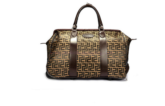 Customized oxford fabric travel duffel roller gear bag with pull handle