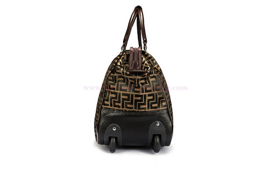 Customized oxford fabric travel duffel roller gear bag with pull handle