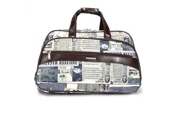 Middle size duffel roller luggage bags for airplane , Small suit travel case