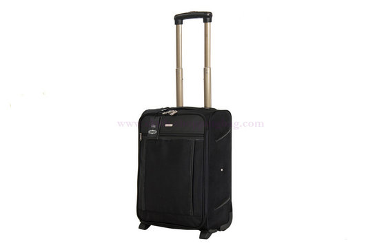 20 inch airplane luggage trolley travel bag with two PU muted wheels