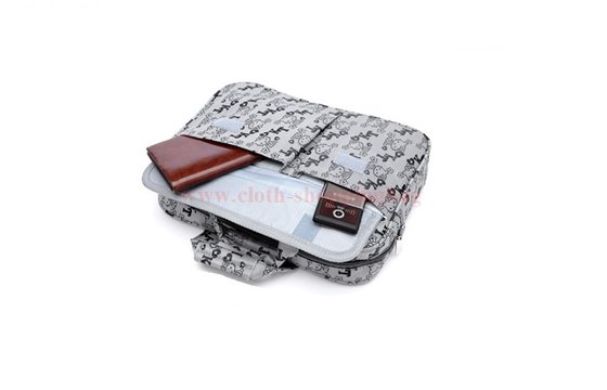 Cute hello kitty pattern nylon laptop bag lightweight messanger case for girl