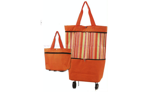 Logo - printing foldable trolley shopping tote bag  for shopping mall
