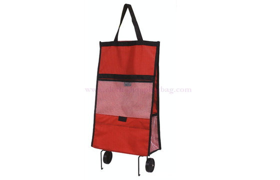 Durable foldable trolley shopping bag for storing sundries , toys , clothes
