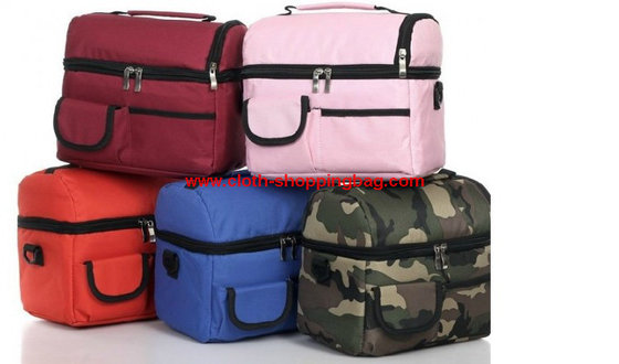 Insulated polyester lunch bag , orange built lunch bags for kids
