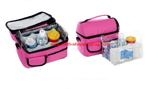Large internal capacity travel cooler tote bag with zippered for girl