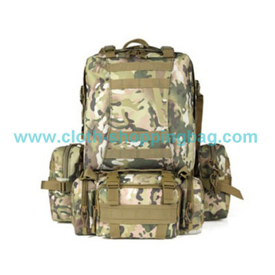 Zipper compartment on flip top , camping gear backpack  with large capacity