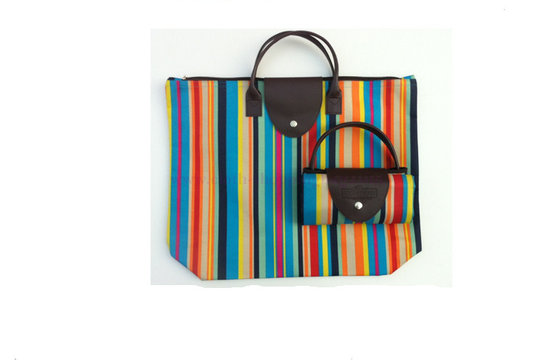 Colourful 600D oxford foldable shopping bags for lady , heat printing