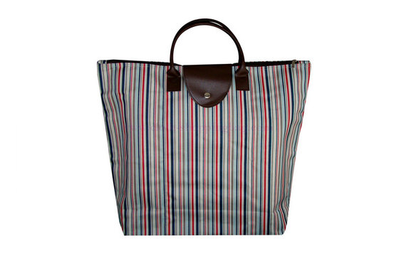 Heat printing large internal capacity foldable shopping handbags for women