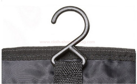 Water resistance black foldable travel storage makeup bag with zipper