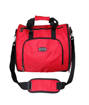 Fashion travel duffel nylon shoulder bag with front zipper pocket 45*25*26 cm
