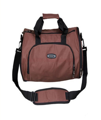 Fashion travel duffel nylon shoulder bag with front zipper pocket 45*25*26 cm