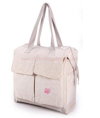 Eco - friendly green Office lady ' s  Nylon shoulder shopping handbag