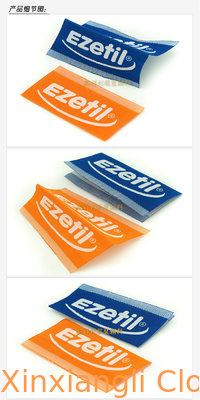 White Taffeta Woven Custom Clothing Brand Labels With Centre Fold Eco Friendly